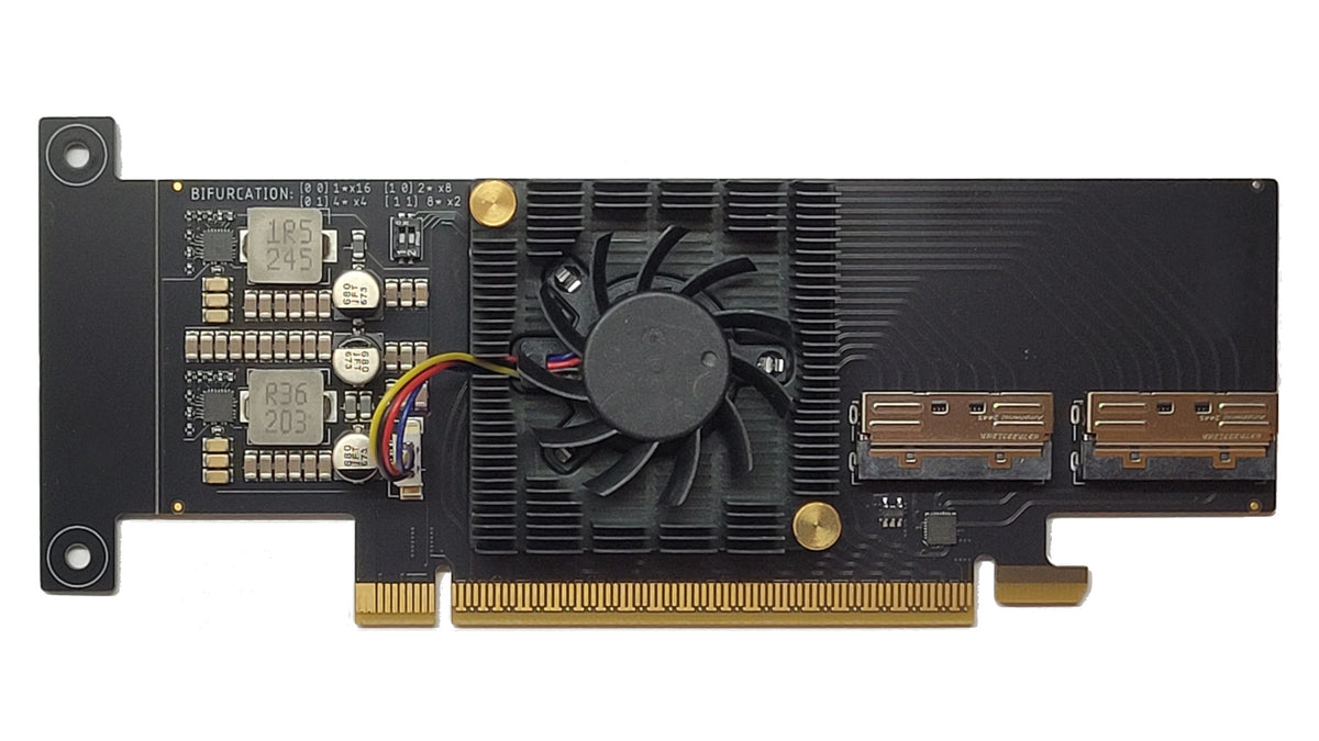 MCIO PCIe gen5 Host Adapter x16 -RETIMER- – c-payne.com